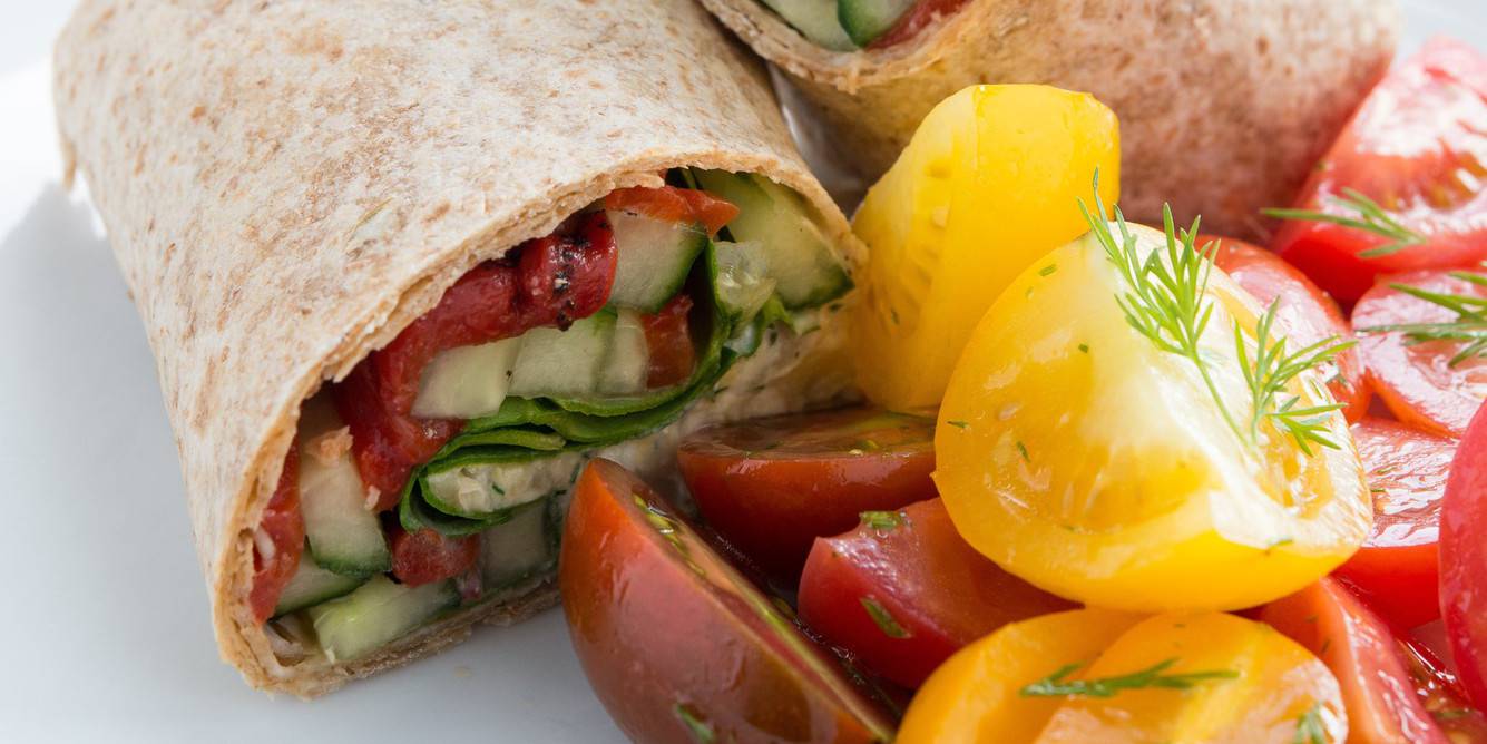 Mediterranean Chickpea and Feta Wraps