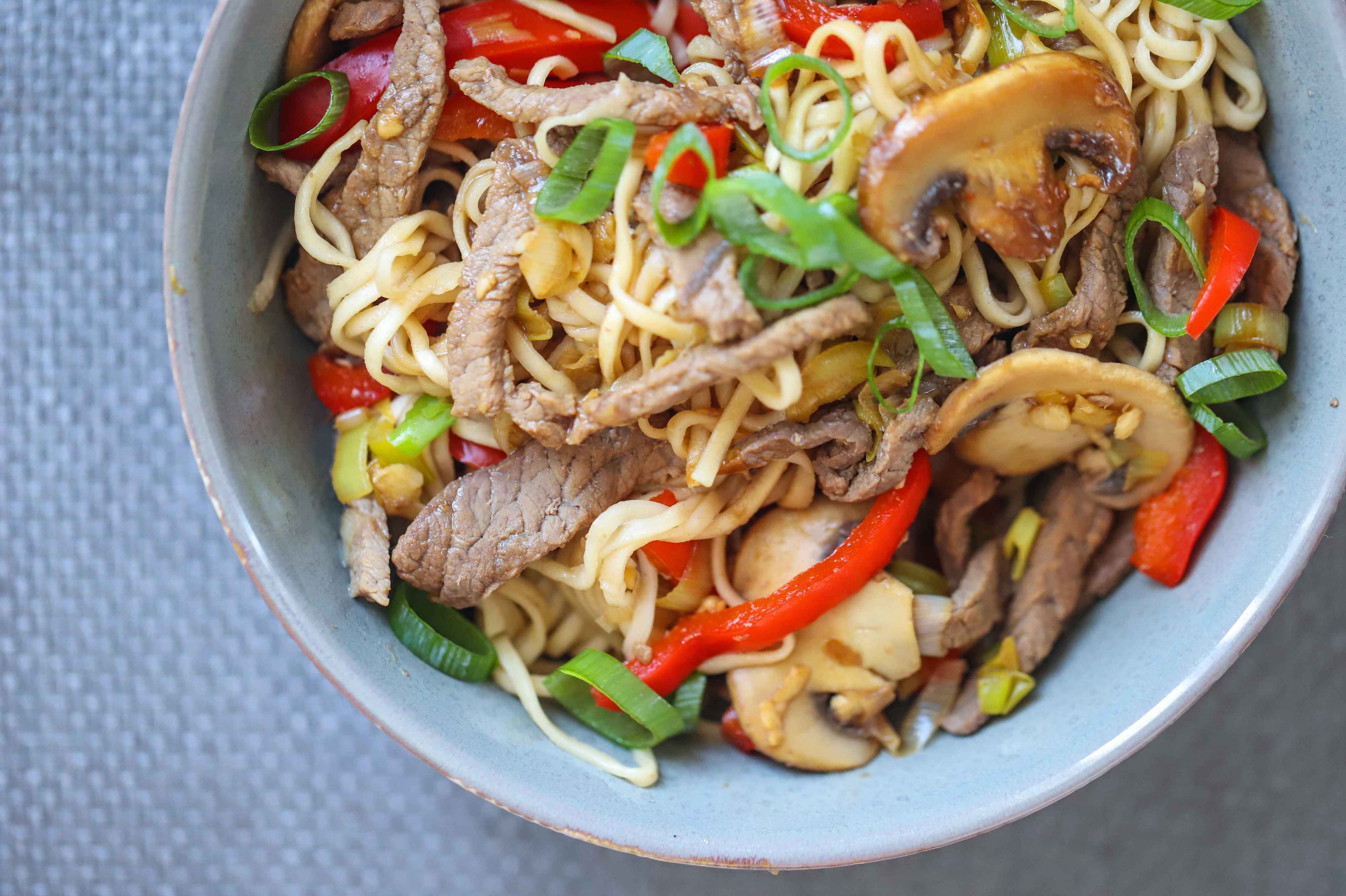 Quick Beef Chow Mein