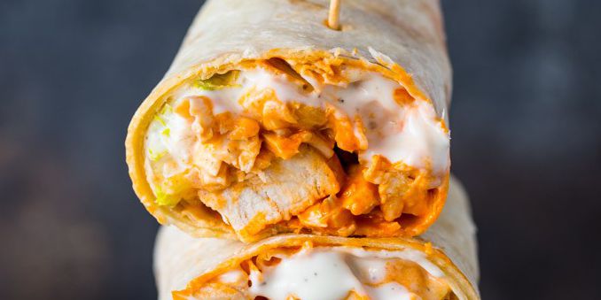 5 Minute Buffalo Chicken Wraps