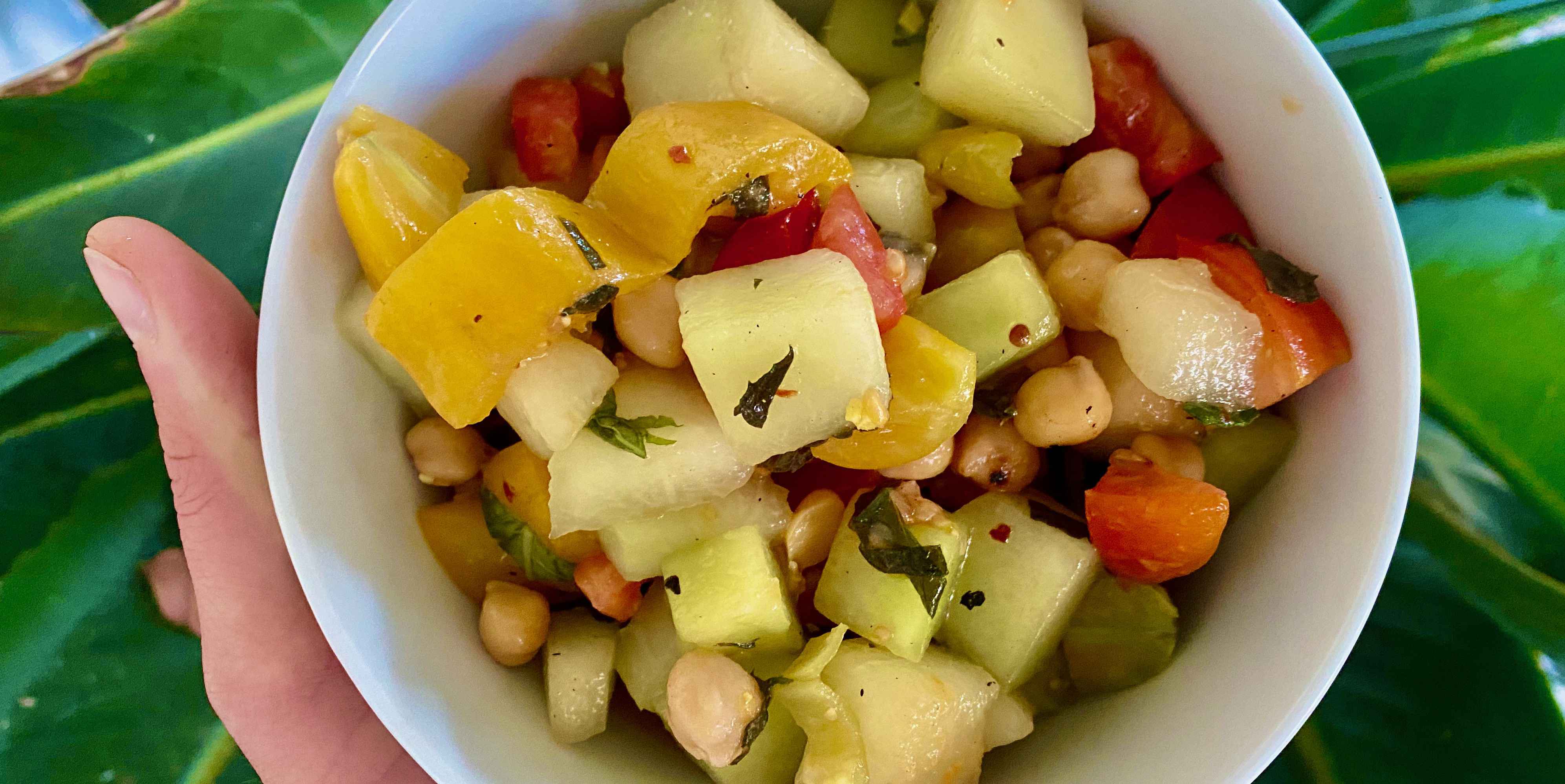 Tomato, Melon and Ginger Salad