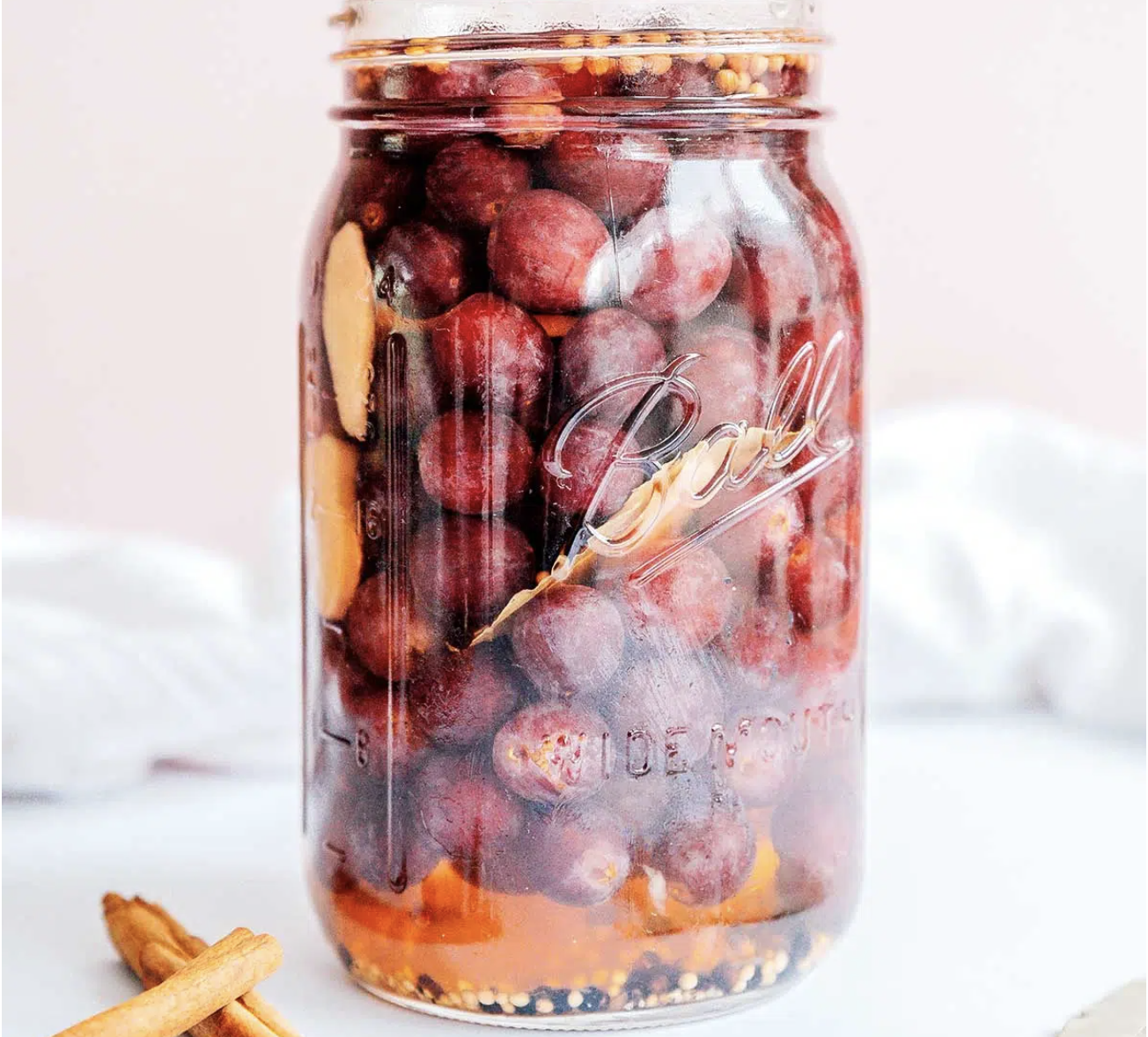 Quick Pickled Grapes