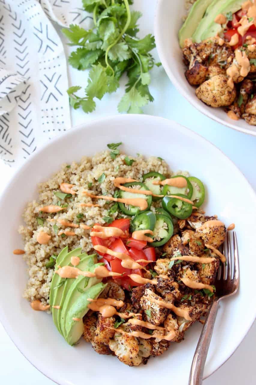 Chipotle Cauliflower Vegan Taco Bowl